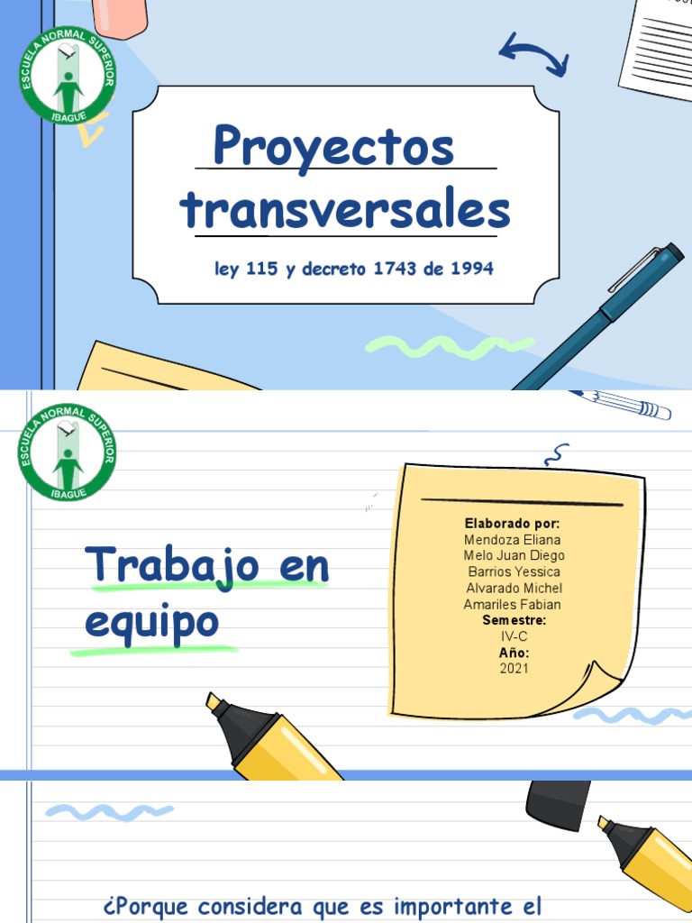 Proyectos Transversales Ley 115 | PDF