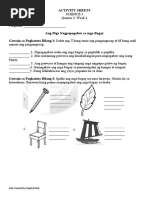 Grade 3 Activity Sheets Q1 Week 1 | PDF