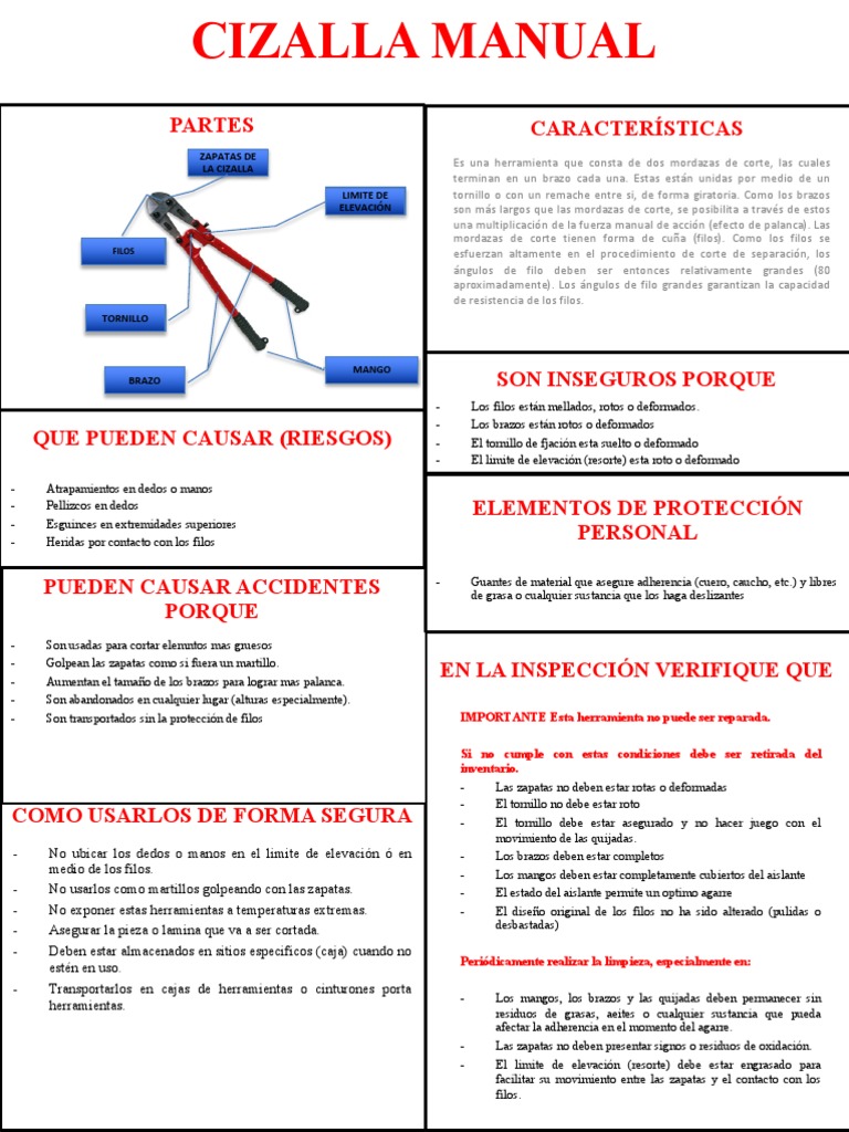 Cizalla Manual | Descargar gratis PDF | Tornillo | Herramientas