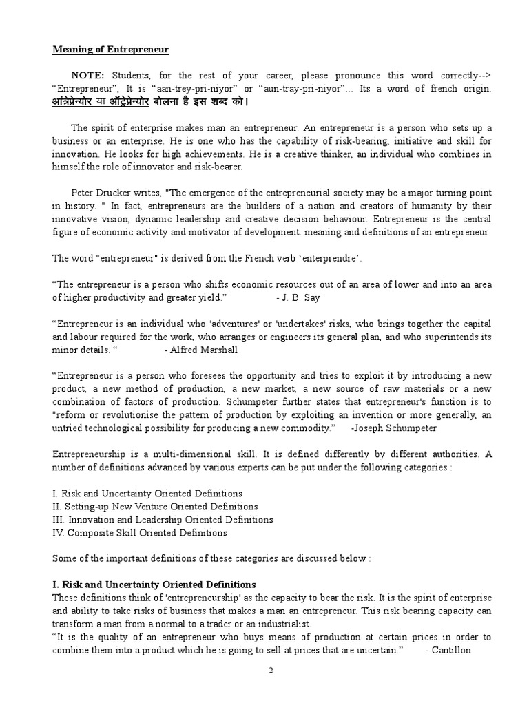 Understanding Entrepreneurship Basics | PDF | Entrepreneurship ...