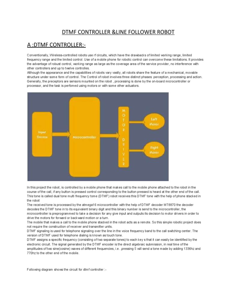 DTMF Controller &line Follower Robot A:Dtmf Controller | PDF | Computer Engineering ...