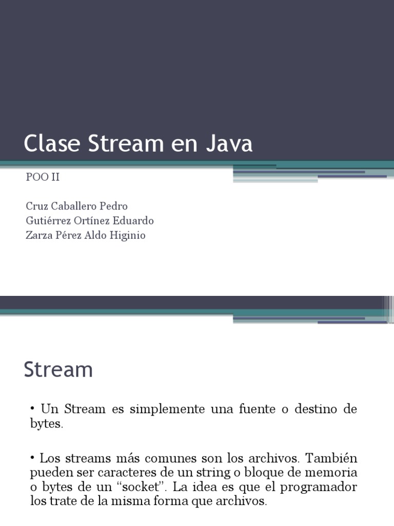 Exposicion POOII | PDF | Almacenador intermediario de datos | Java ...