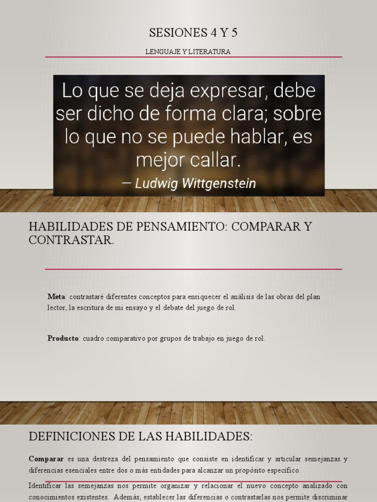 Habilidad de Comparación y Contraste | PDF