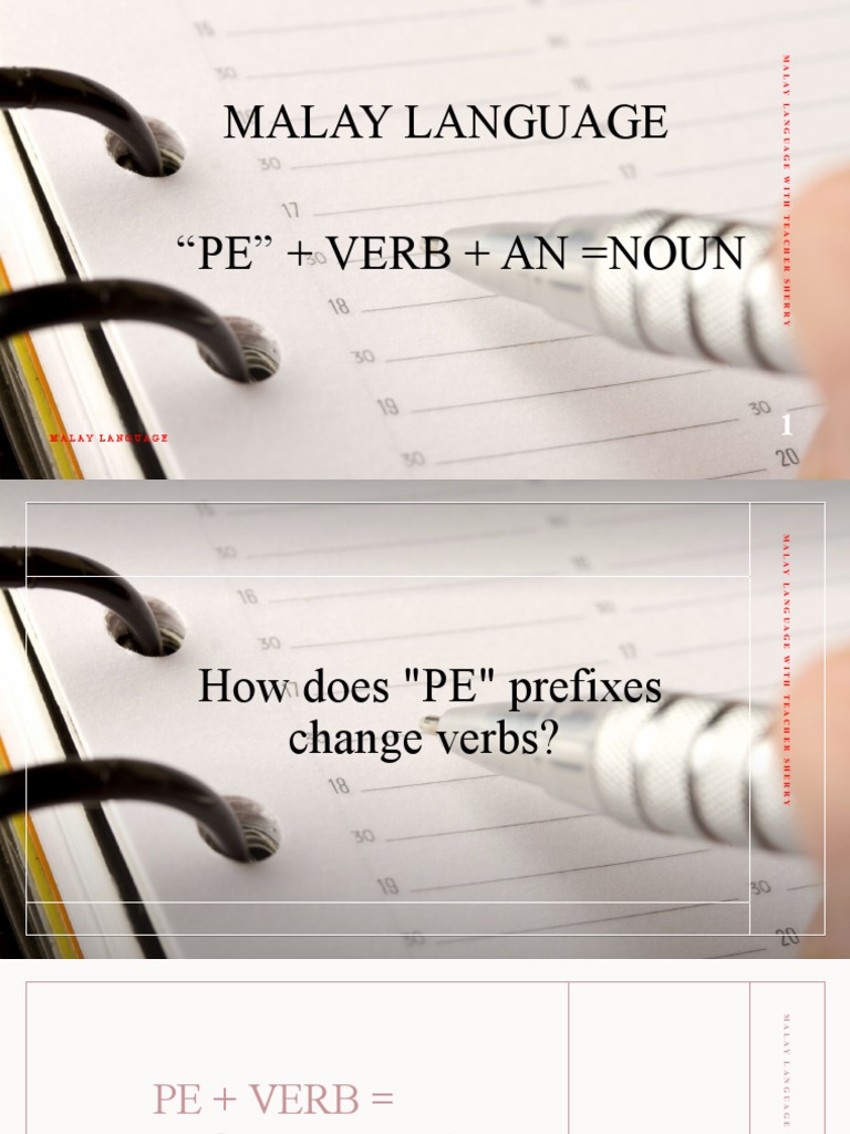 Malay Language "Pe" + Verb + An Noun | Download Free PDF | Semantic ...