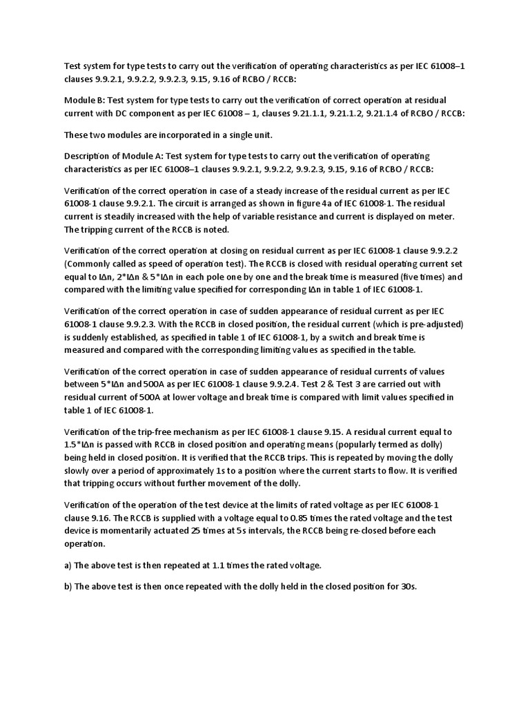 Test System For Type Tests To Carry Out The Verification of Operating ...