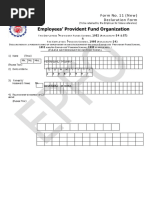 PF Declaration Form (Form 11) - SAMPLE FORM. | PDF | Government And ...