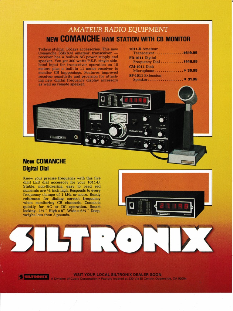 Siltronix Advertisement | PDF | Amplifier | Computer Engineering