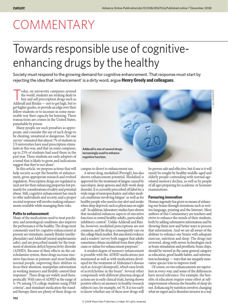 Towards Responsible Use of Cognitive-Enhancing Drugs by The Healthy ...
