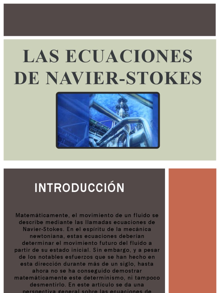 Las Ecuaciones de Navier Stokes | PDF | Ecuaciones de Navier-Stokes ...