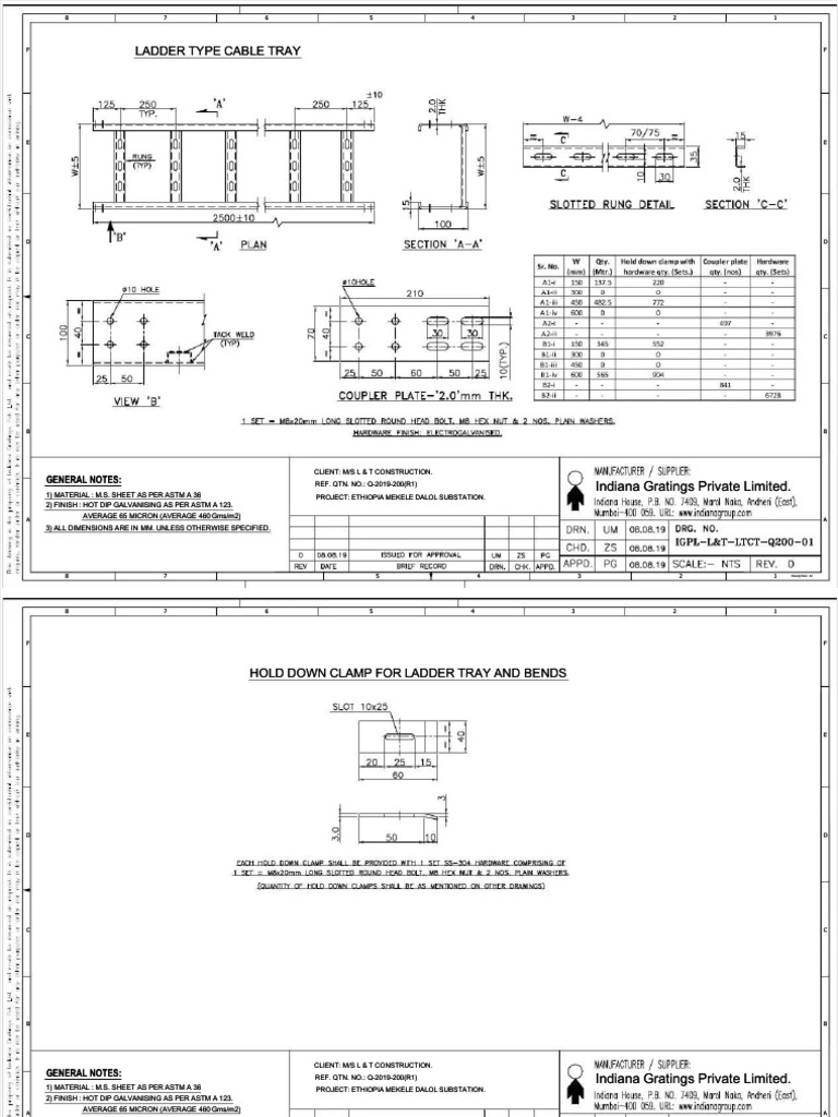 Cable Tray Amp Tray Support Drawingspdf - Compress | PDF | Building ...
