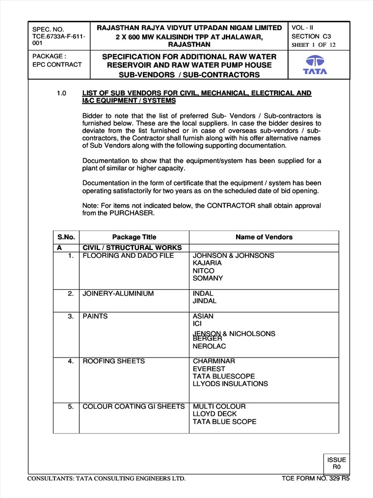 EIL Vendors List | PDF | Manufactured Goods | Equipment