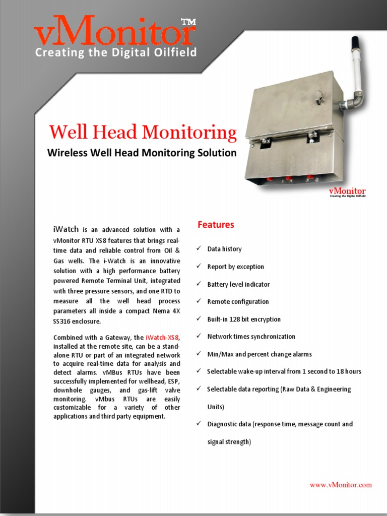 Vmonitor Well Head Monitoring | PDF | Analog To Digital Converter ...