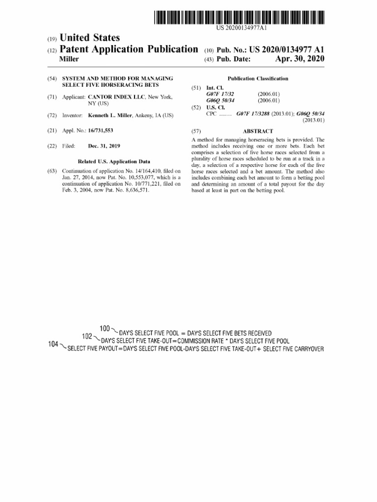 Patent Application Publication (10) Pub - No .: US 2020/0134977 A1 ...