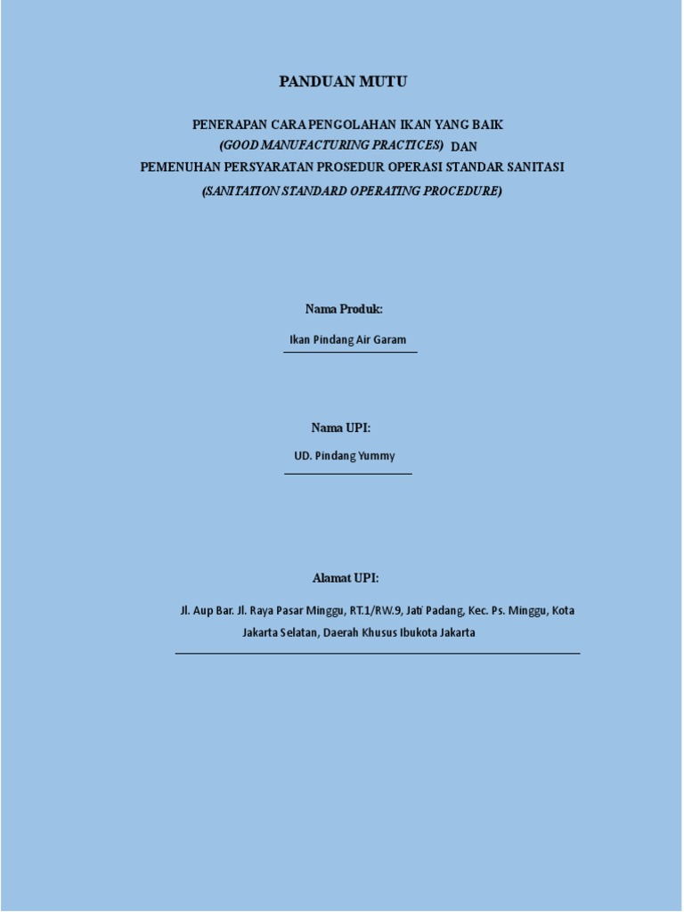 Panduan Mutu Ikan Pindang | PDF