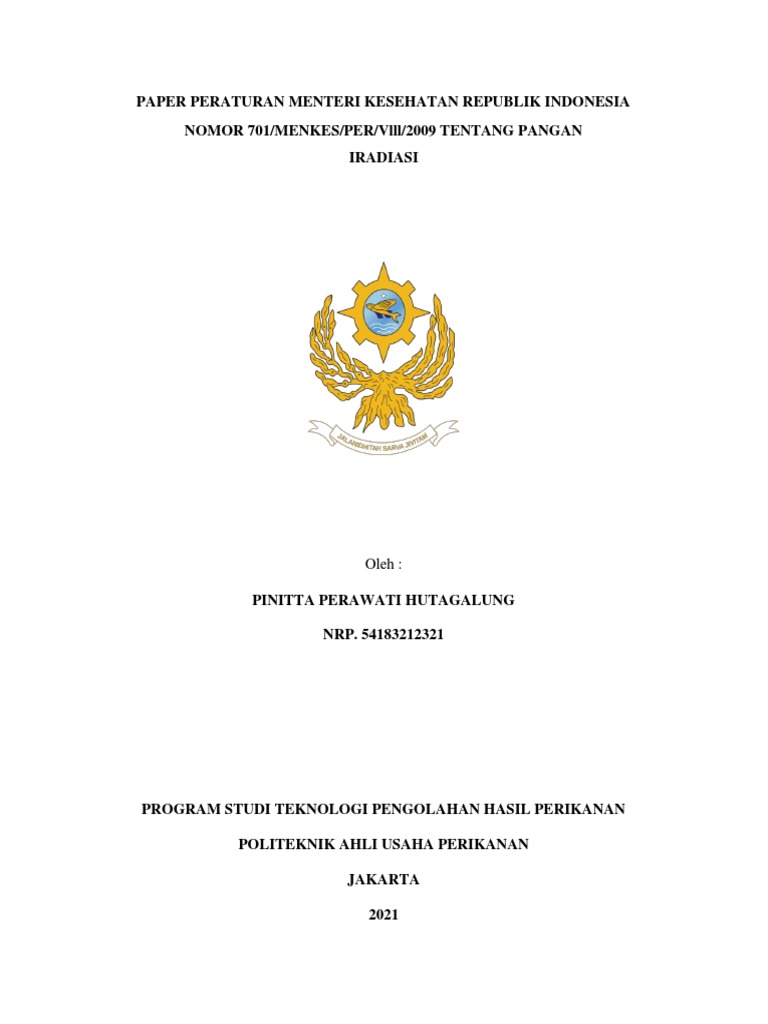 Peraturan Iradiasi Pangan 2009 | PDF