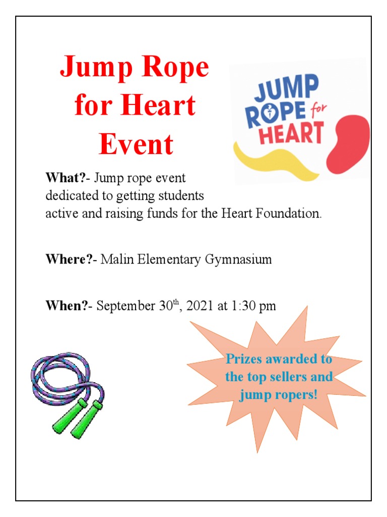 Jump Rope For Heart Event Flyer | PDF