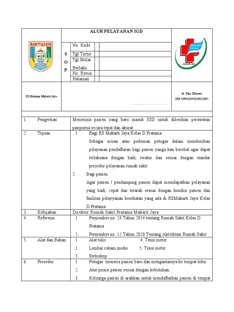 Alur Pelayanan Igd | PDF