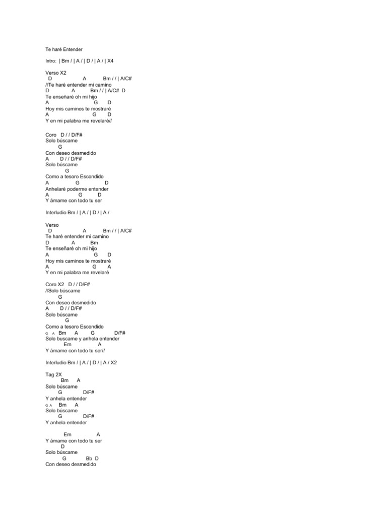 05-Te Haré Entender-CHART | PDF