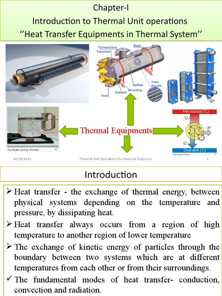 Thermal Unit Operation Lecture Note | PDF | Heat Transfer | Heat Exchanger
