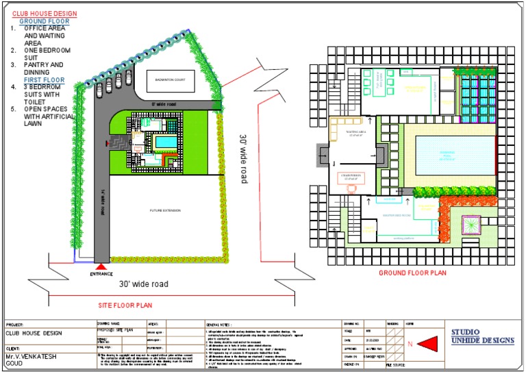 Club House Site Plan | PDF | Room | Bedroom