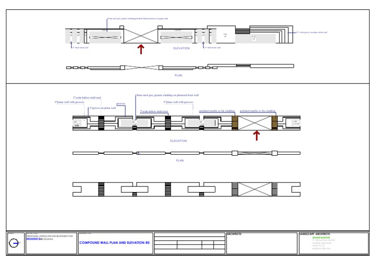 Compound Wall Design (1) - Layout2 | PDF | Architecture | Buildings And ...