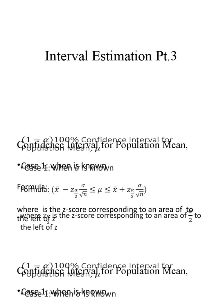 Lecture7 - Interval Estimation Pt.3 | PDF | Confidence Interval | Applied Mathematics