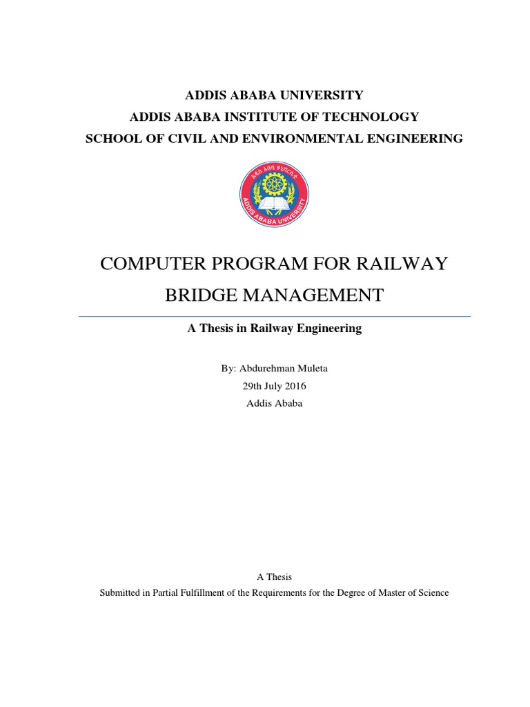 Computer Program for Railway Bridge Management: A Tool for Effective ...