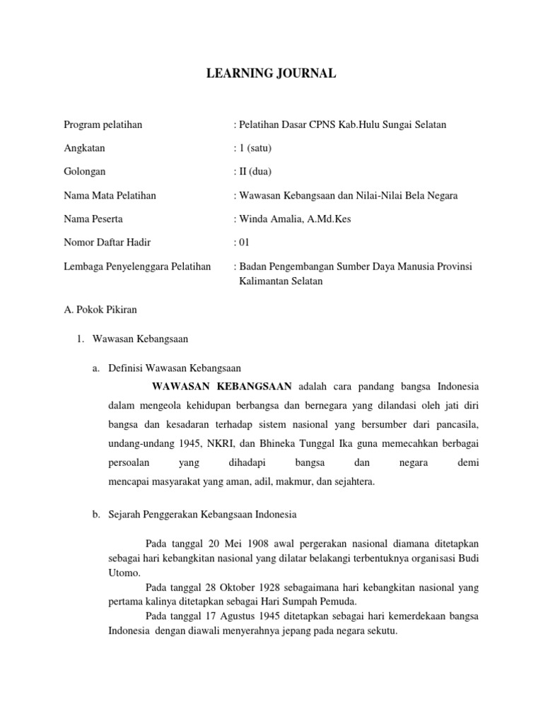 Learning Journal Winda Amalia | PDF