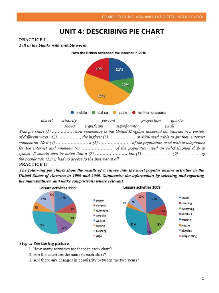 Unit 4 Describing Pie Chart | PDF | Diet (Nutrition) | Diet & Nutrition