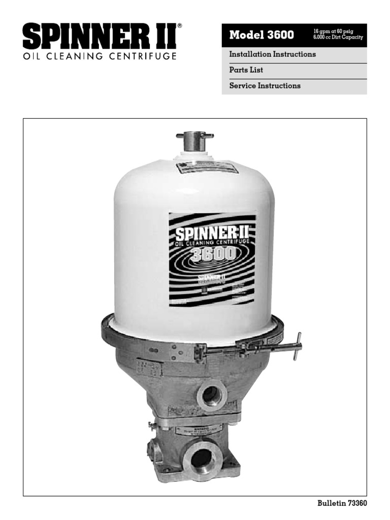 3600 - LR SPINNER II Model 3600 Installation Instructions | PDF | Valve ...