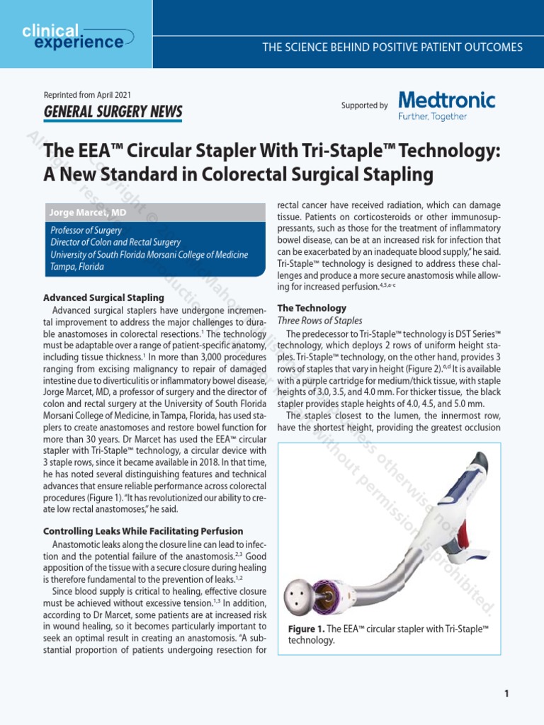 Medtronic Circular Stapler | PDF | Colorectal Cancer | Medical Specialties