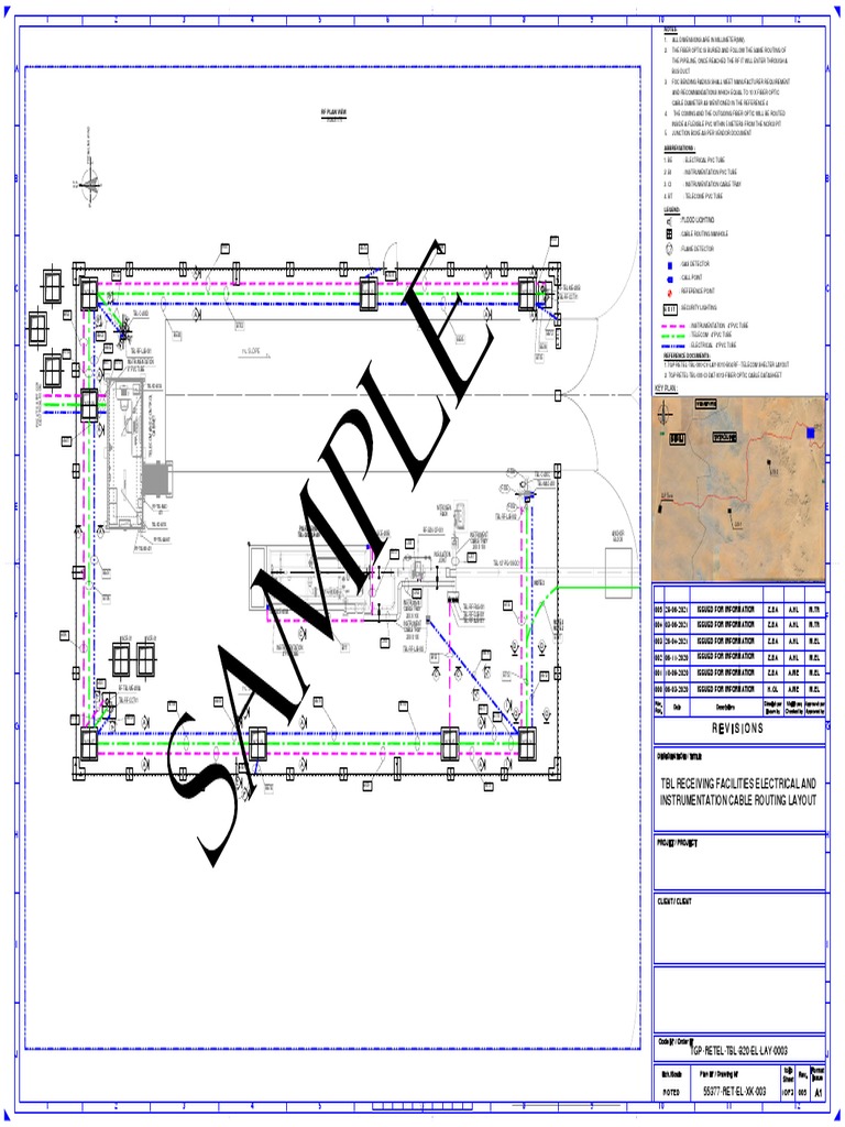 E&I On Cable Routing Layout | PDF | Optical Fiber | Electricity