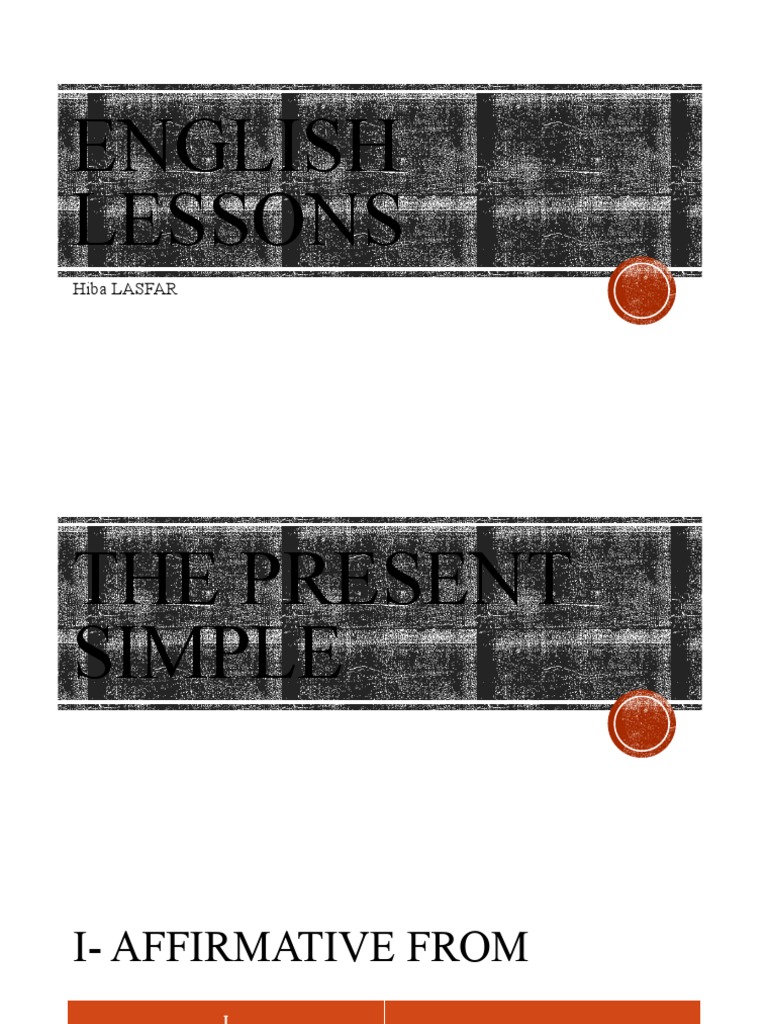 English Lesson | PDF | Grammatical Tense | Verb