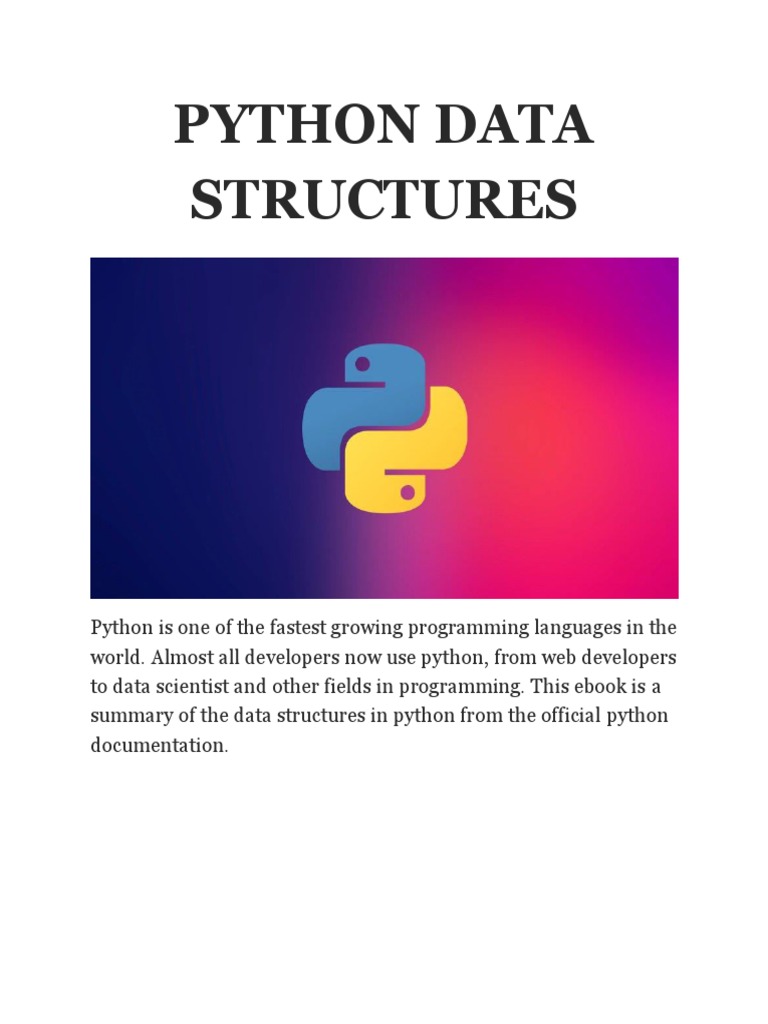 Python Data Structures | PDF | Programming Paradigms | Computer Data Python Data Structures | PDF | Programming Paradigms | Computer Data