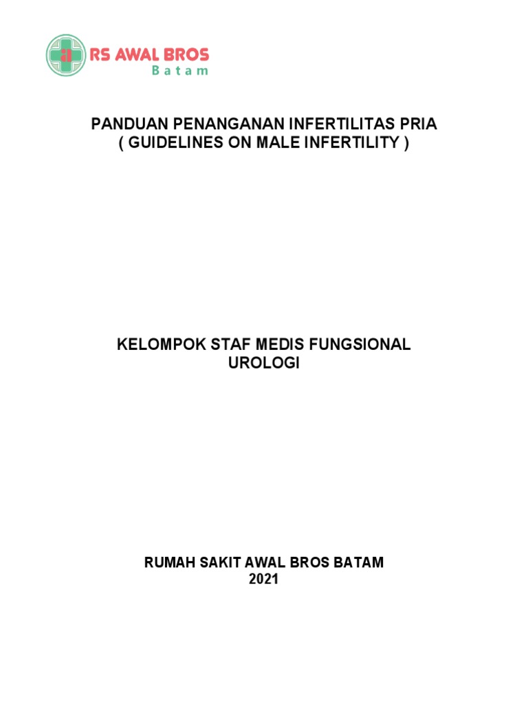 PPK Urologi Panduan Penanganan Infertilitas Pria 2021 | PDF