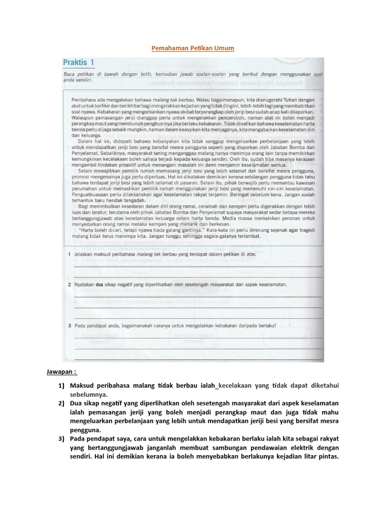 Pemahaman Petikan Umum Dan Teks | PDF