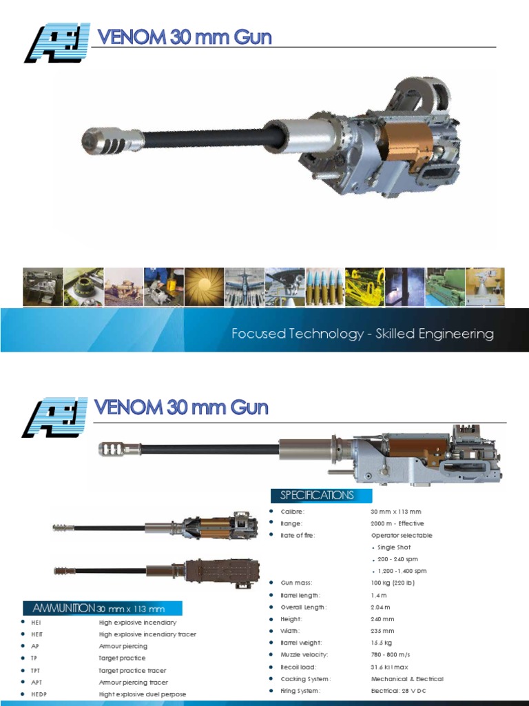 VENOM 30 MM Gun: Focused Technology - Skilled Engineering | PDF | Gun ...