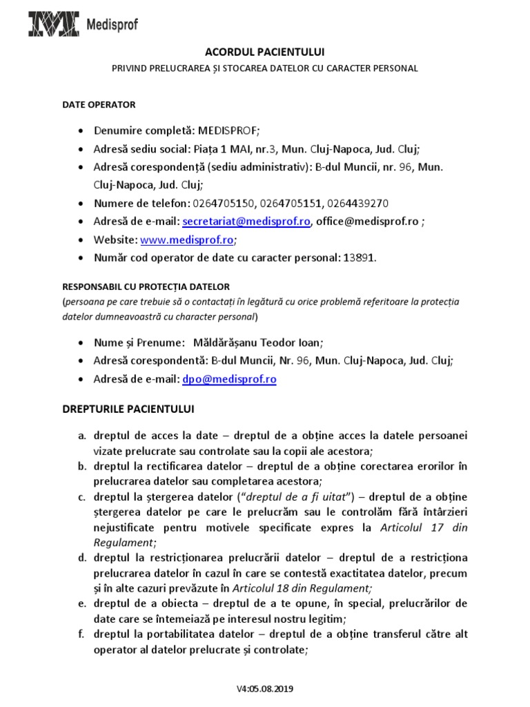 Acordul Pacientului | PDF