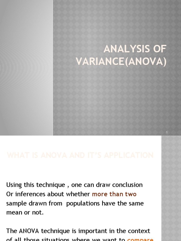 Two Way Classification Chapter 6: Two Way Analysis Of Variance