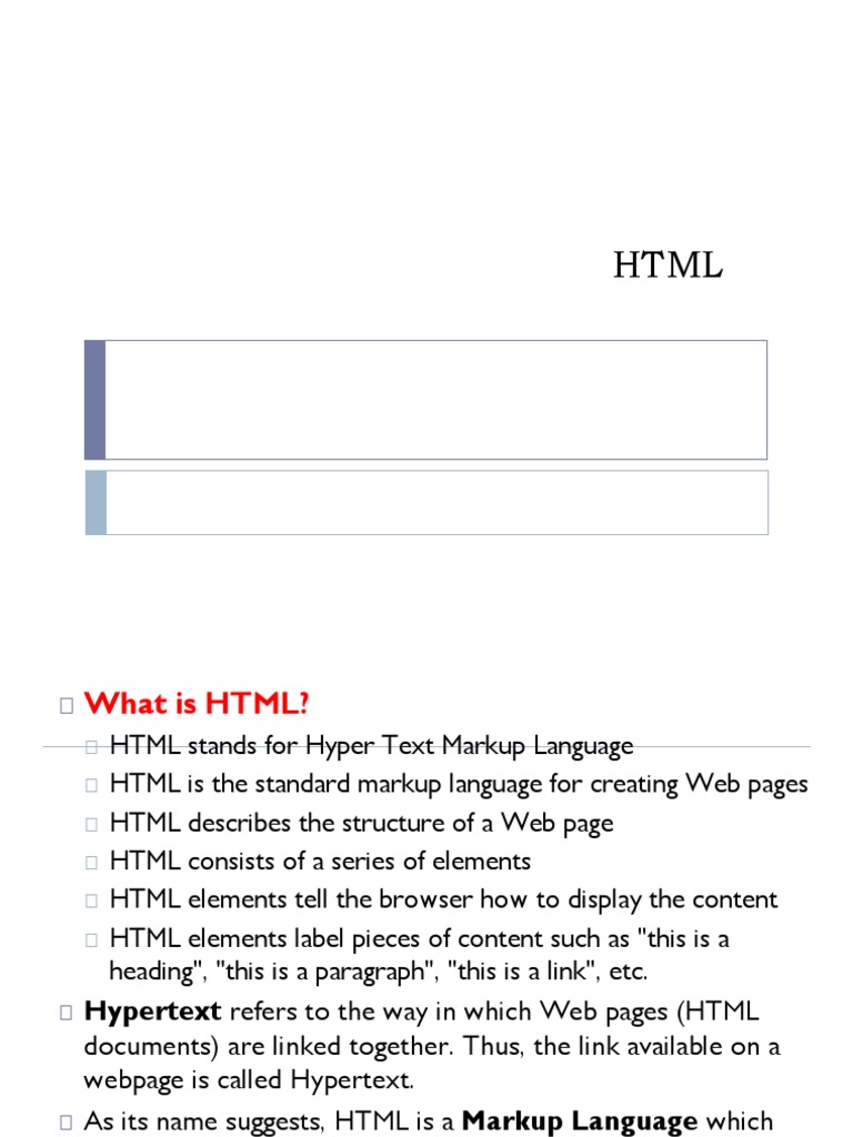 Chapte 2 HTML 2021 V-F | PDF | Html | Html Element