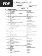 SCIENCE GRADE 6 - ST1-4 Answer Key | PDF | Gravity | Weight