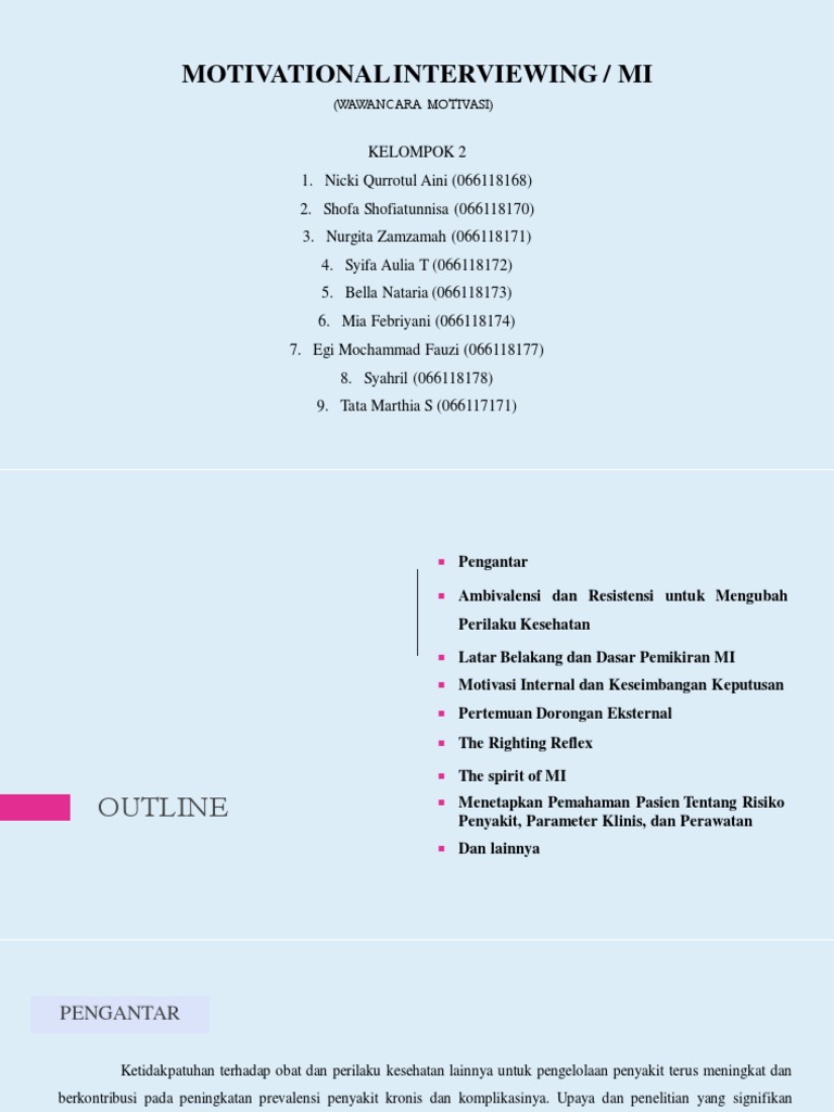 Mi Motivational Interviewing Pdf