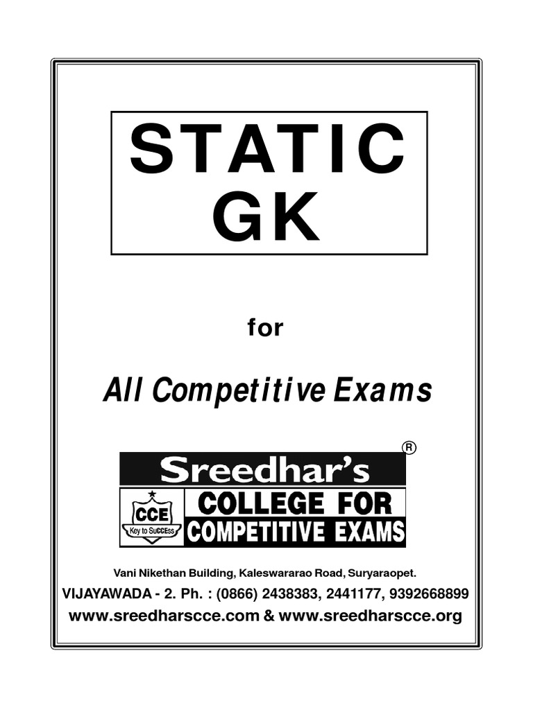 STATIC GK BOOK - STATIC GK BOOK - Harsha | PDF | United Nations ...
