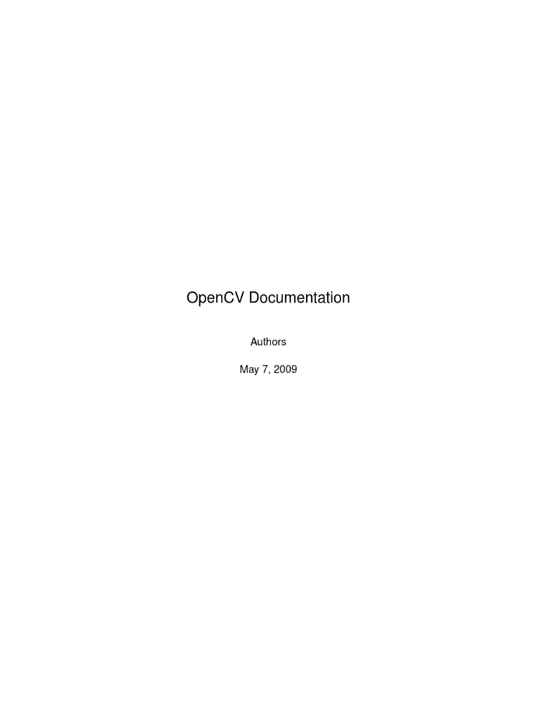 Opencv | PDF | Algorithms | Mathematical Analysis