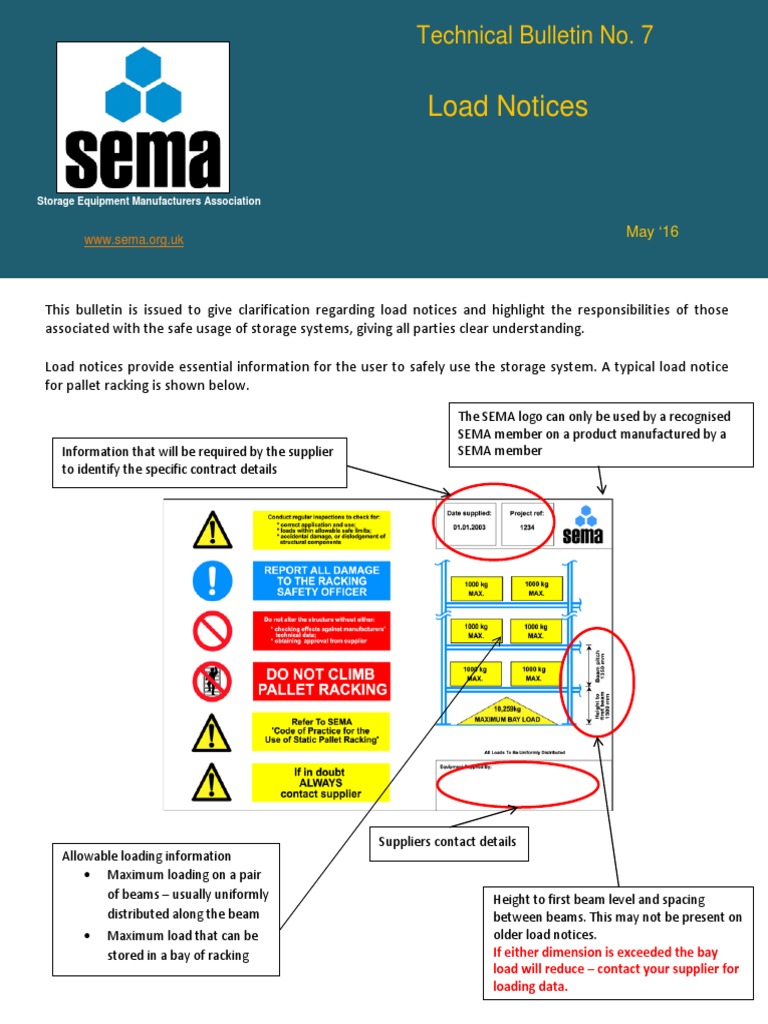 Load Notices: Technical Bulletin No. 7 | PDF | Employment | Information