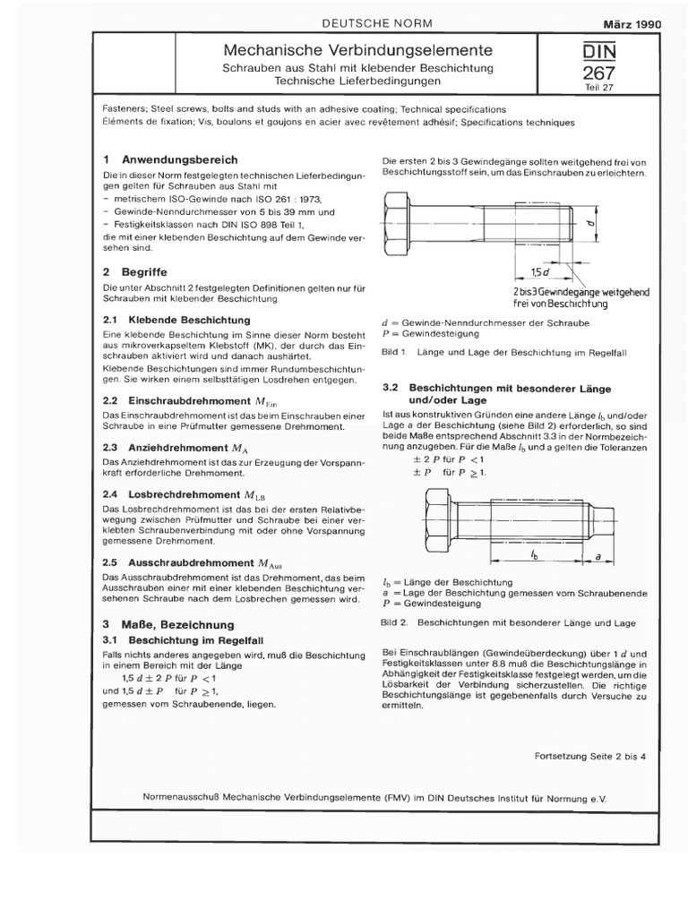 Din 267-27 1990-03 | PDF