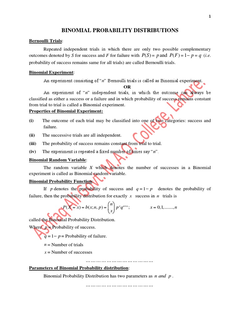 Binomial Probability Distributions: PS P PF P Q | PDF | Applied Mathematics | Scientific Theories