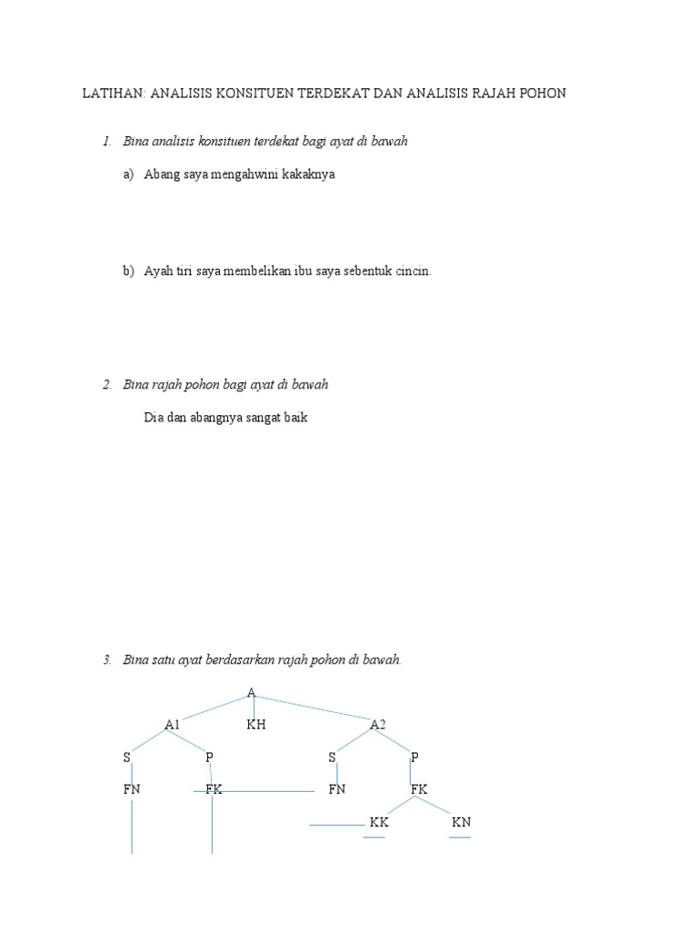Latihan Rajah Pohon | PDF