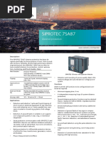 SIPROTEC 7SX85 Profile | PDF | Electrical Grid | Electric Motor