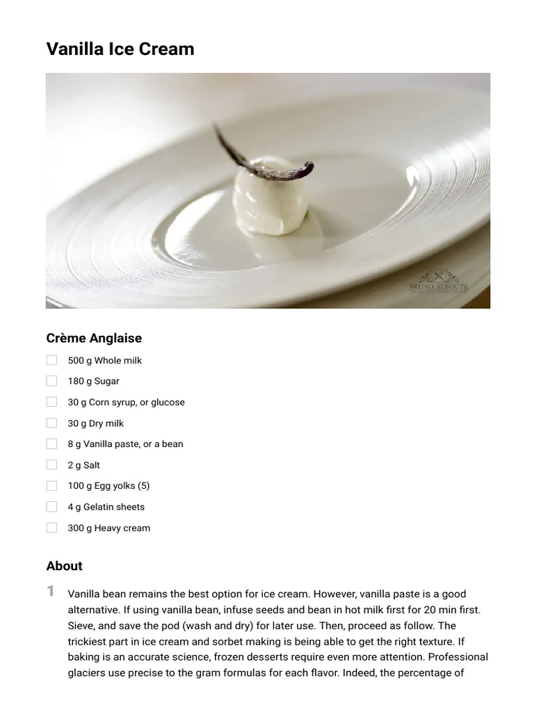 Vanilla Ice Cream ???? | PDF | Ice Cream | Desserts